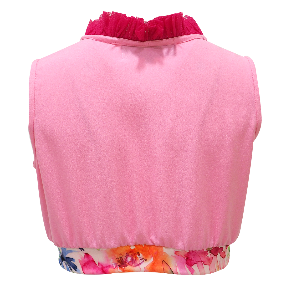 Rose Garden Pink Romantic Cropped Top | 2MADISONAVENUE.COM